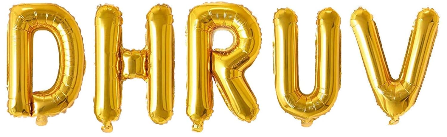 Haven's Treasure® "Dhruv" Name Decoration Letter Foil Balloon for ...