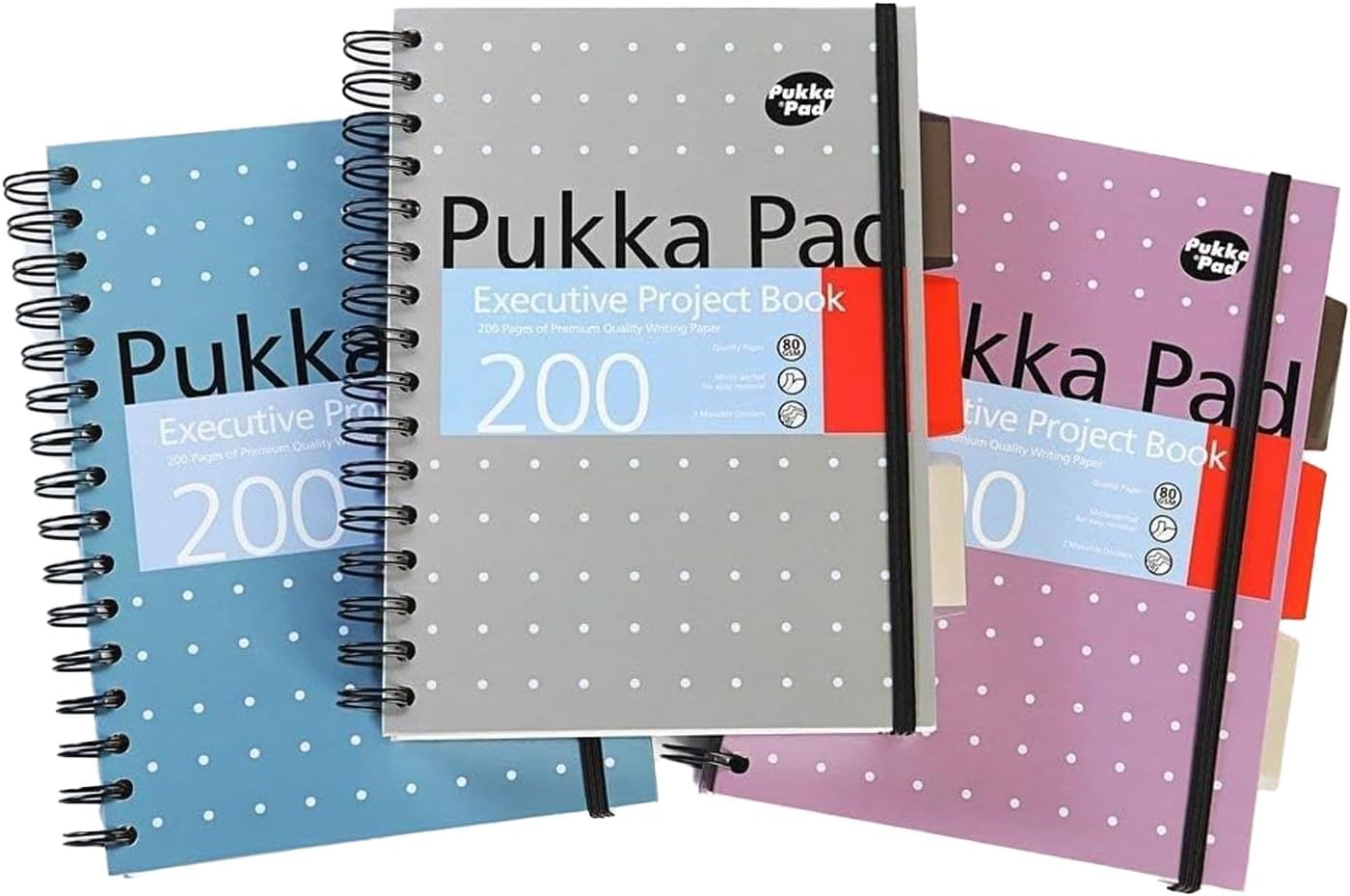 Pukka Pad, A5 Striped Project Notebook 3-Pack - 21 x 14.9cm - Wirebound ...