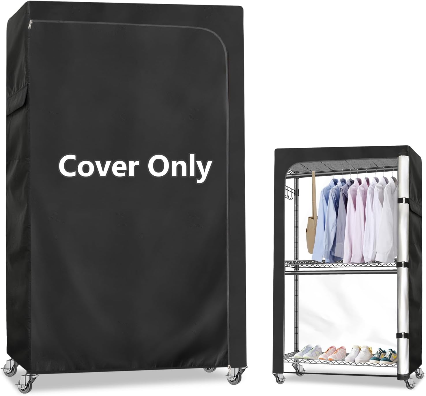 Amazon.com: Rileytee Garment Rack Cover,600D Heavy Duty Waterproof ...
