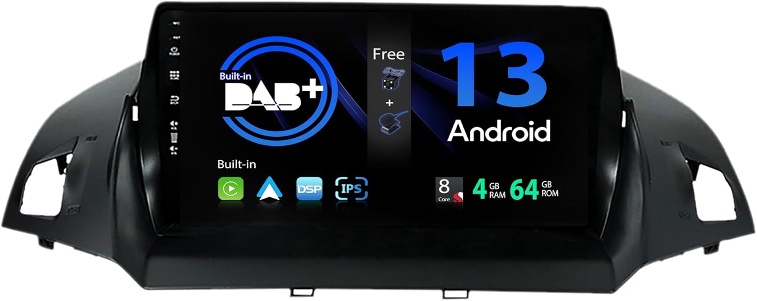 SXAUTO - Built-in DAB - Android 13 IPS Autoradio für Ford Kuga ...