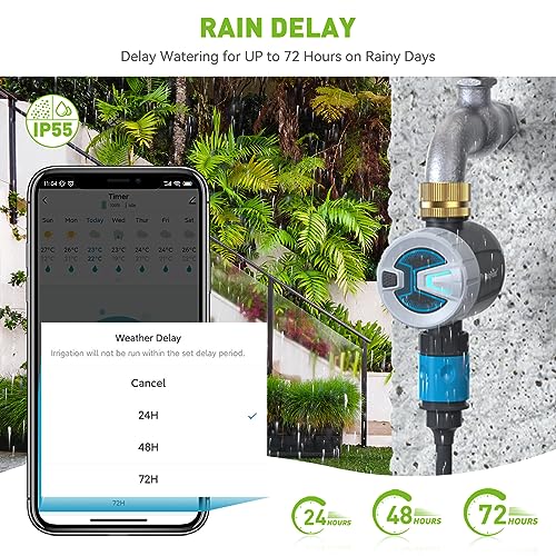 Snapklik.com : Sprinkler Timer Outdoor, Bluetooth Hose Timer To 60M ...