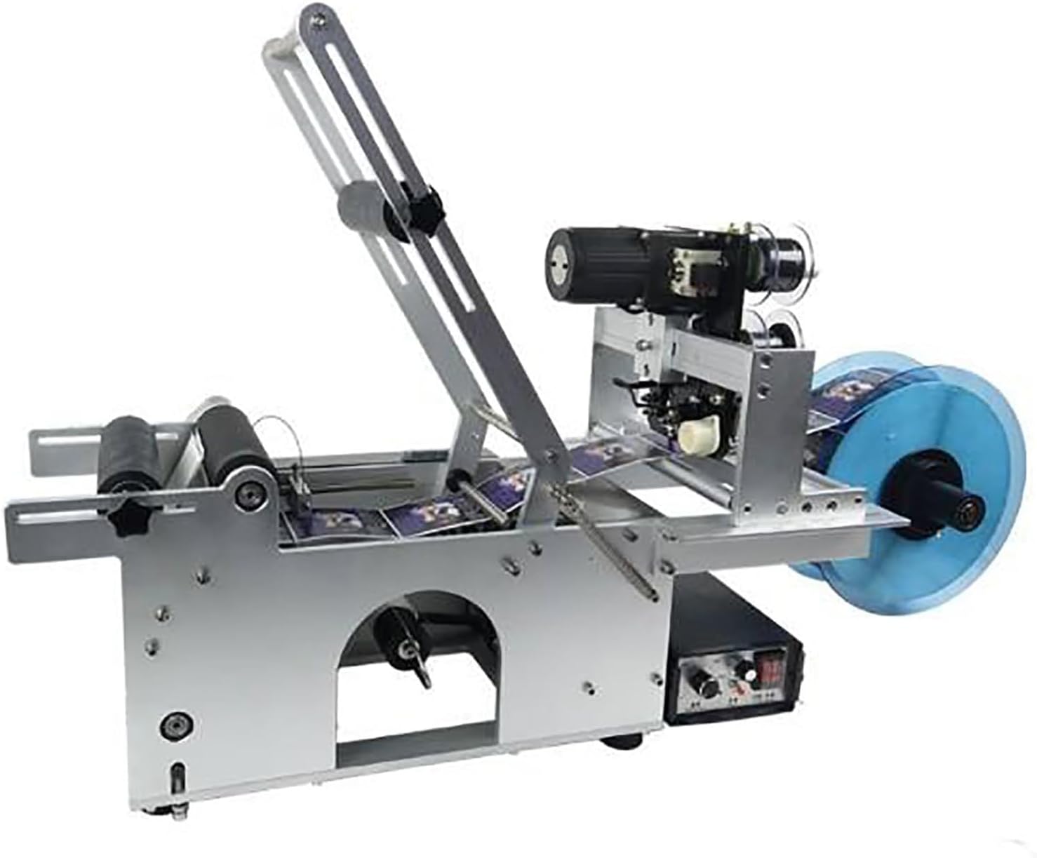 Amazon.com: DAZULI Round Bottle Labeling Machine Semi-Automatic Label ...