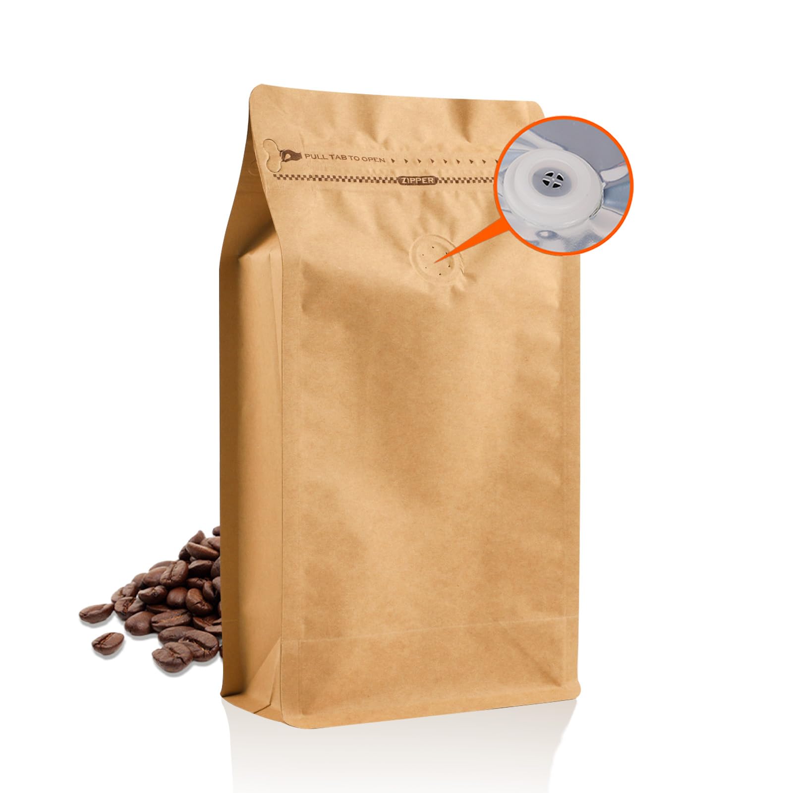 Amazon.com: EIOFG Packaging Kraft Paper Coffee Bags with Valve(8oz/ 0 ...
