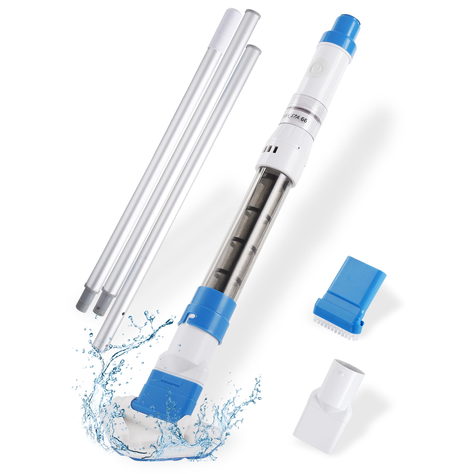 Amazon.com : Handheld Pool Vacuum with Replaceable Brush Head, Spa ...