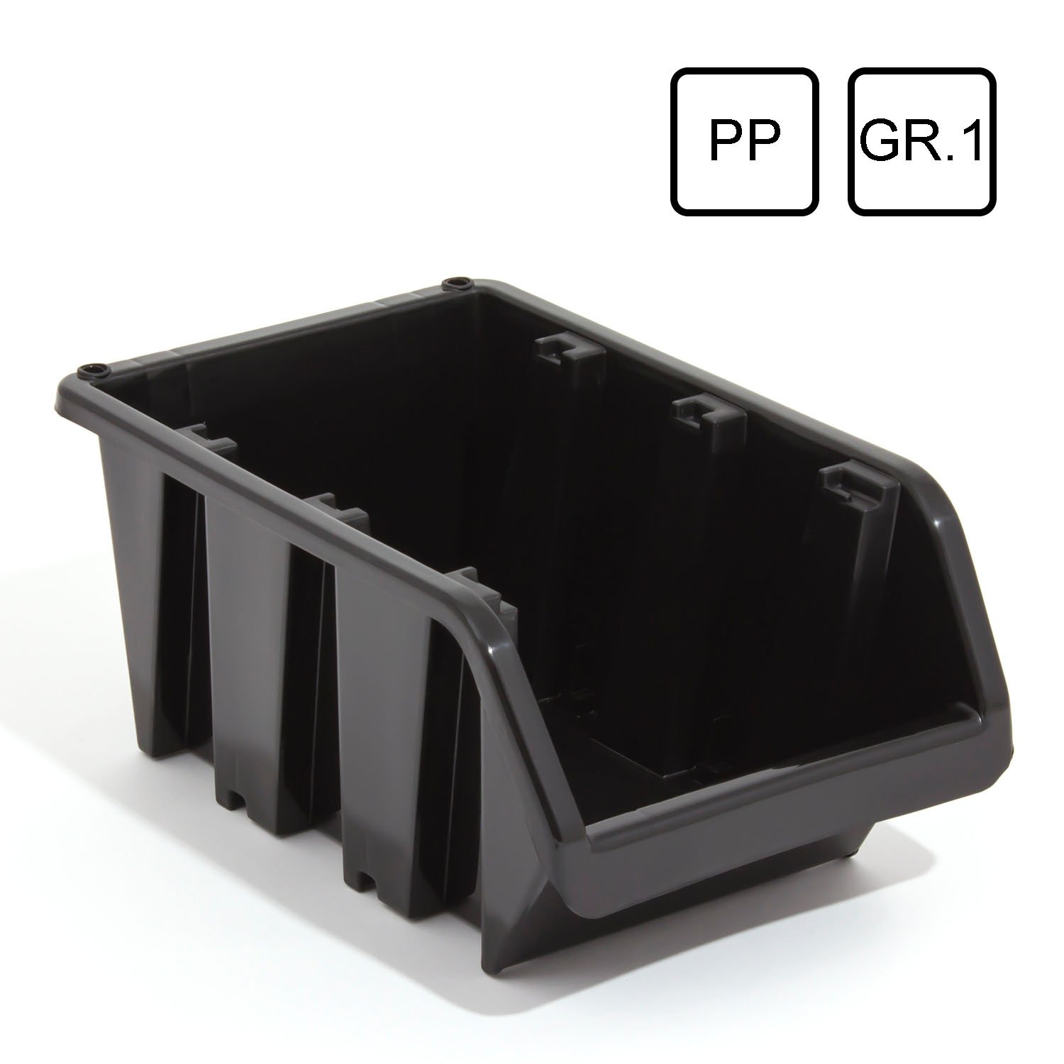 Plastic Storage Bins Black Recycled Plastic Parts Storage, 42% OFF