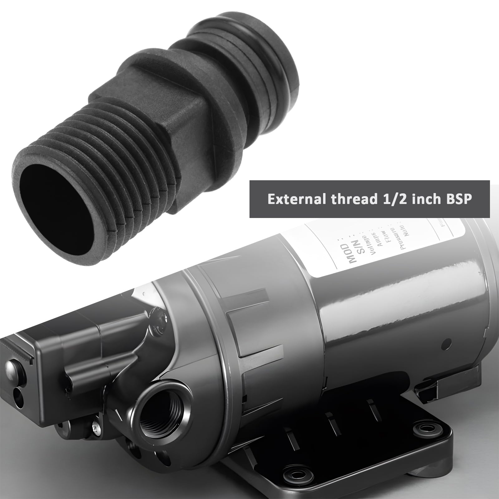 Create idea 2pcs Pump Port Adaptors 1/2inch BSP Thread Male to 3/4inch ...