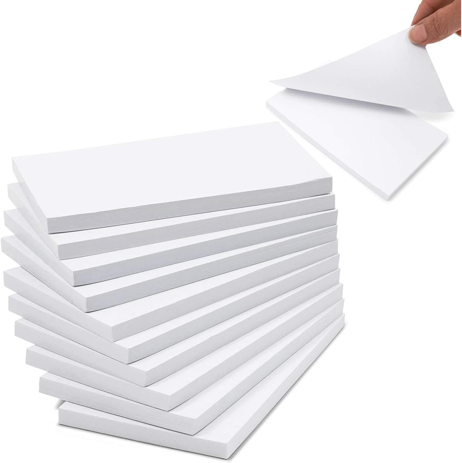 Amazon.com : Plain Notepads, Blank Note Pads with 50 Sheets (3 x 5 ...