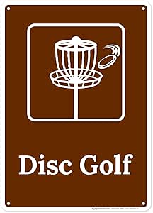 Amazon.com : Disc Golf With Graphic Sign, 10x14 Inches, 55 mil thick ...