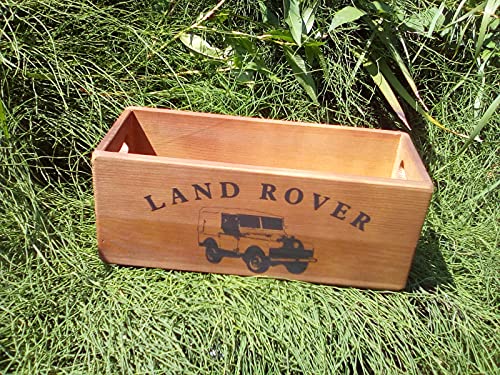 VINTAGE LAND ROVERS design rustic wooden storage box, Great gift Choose ...