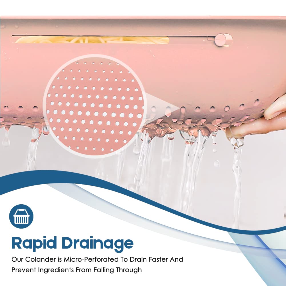 Snapklik.com : Collapsible Colander Kitchen Extendable Strainer Fruits ...