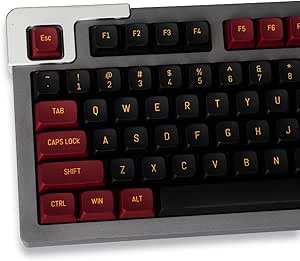 Amazon.co.jp: mintcaps Red Black Key Cap Set MSA Profile Double Shot ...