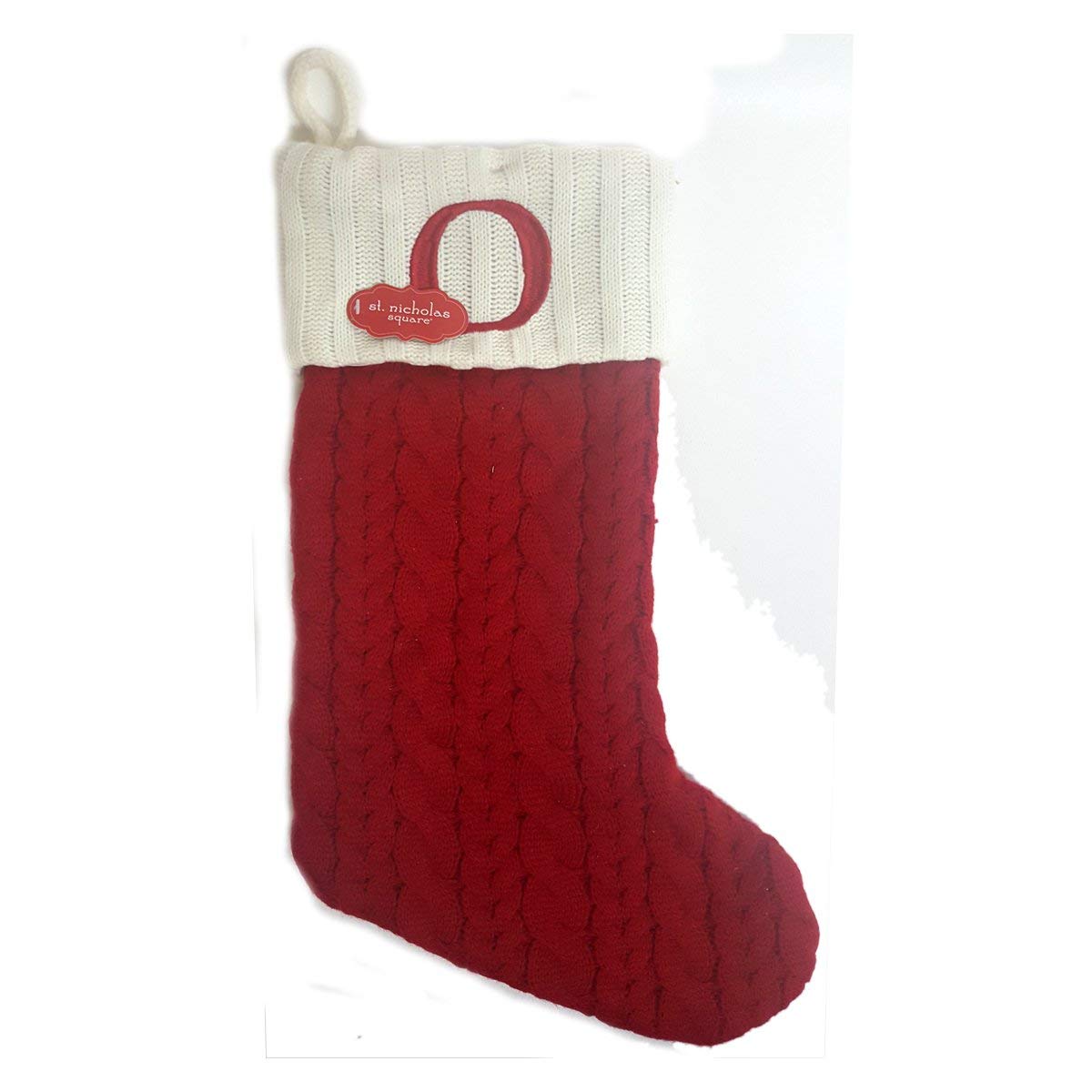 Amazon.com: St. Nicholas Square 21 Inch Cable Knit Monogram Christmas ...