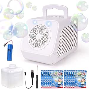 Amazon.com: Automatic Rotating Bubble Machine 12 Holes Bubble Blower ...