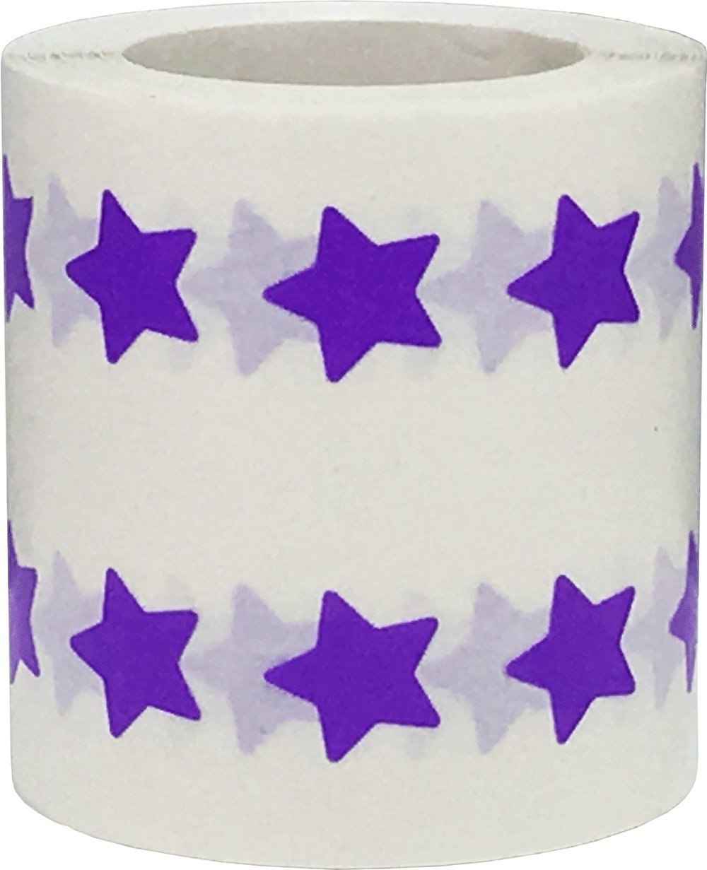Amazon.com: Purple Star Shape Stickers 0.50 Inch 1,000 Adhesive Labels ...