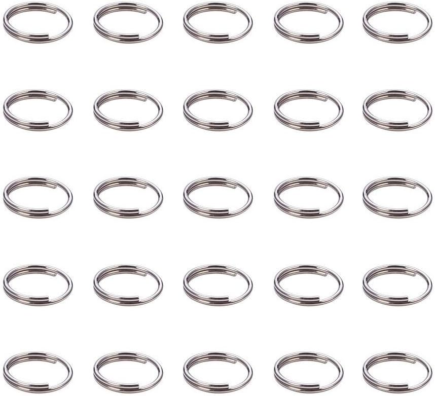 Amazon.com: uxcell Double Loops Split Rings, 14mm Small Round Key Ring ...