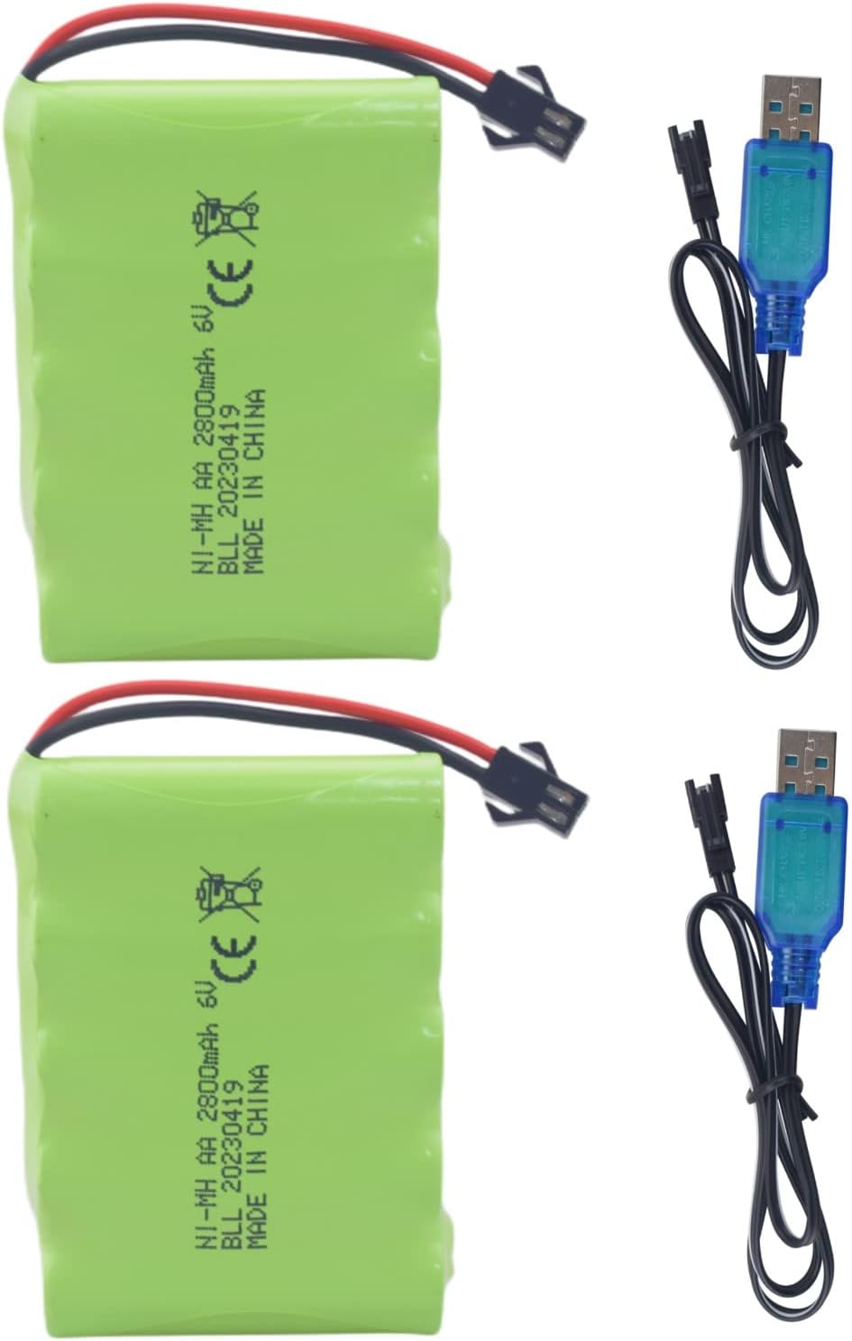 Amazon.com: Gecoty 6V aa Battery Pack,Upgrade 2400mAh Rechargeable ...