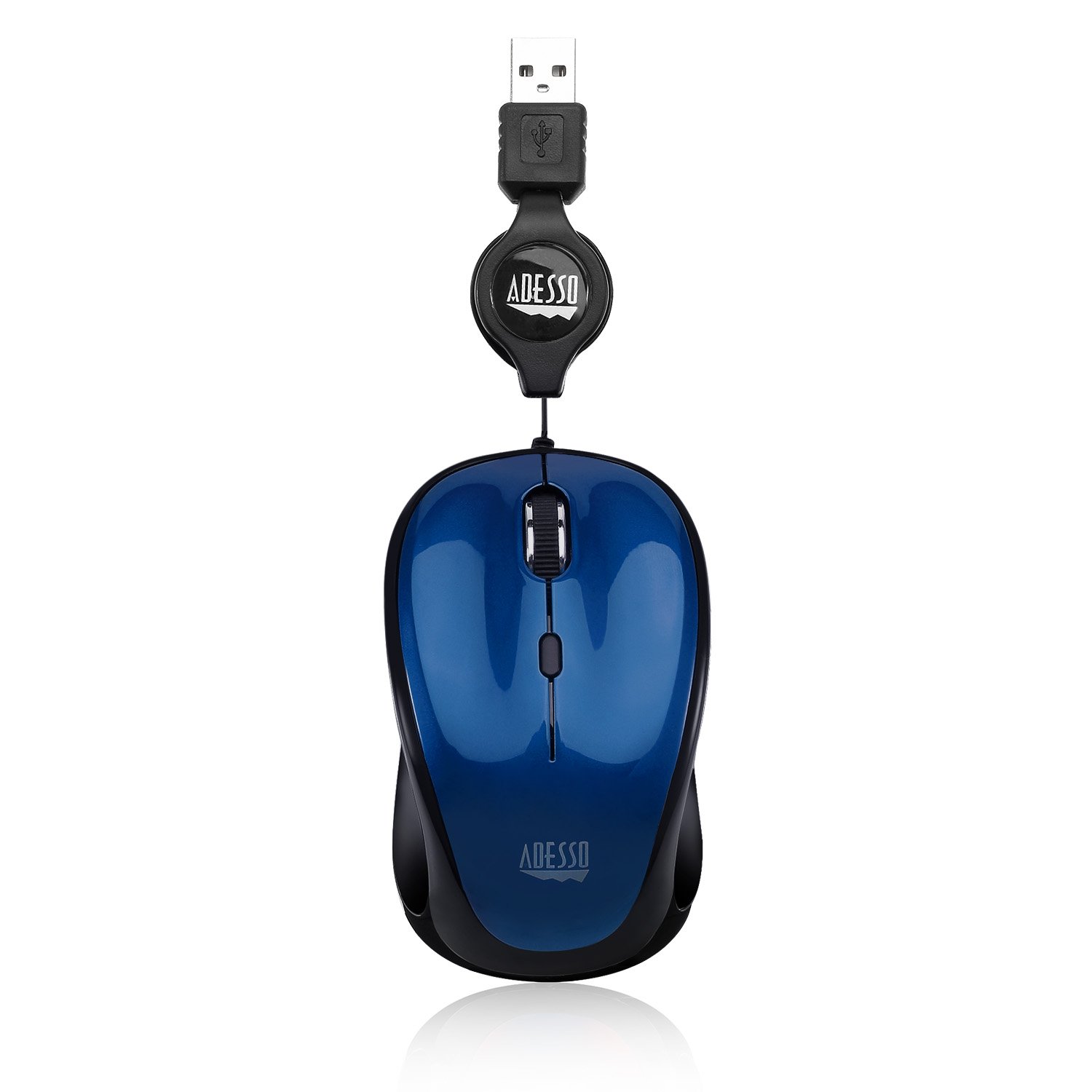 Amazon.com: Adesso Ergonomic iMouse S8 - Retractable Optical USB Mouse ...