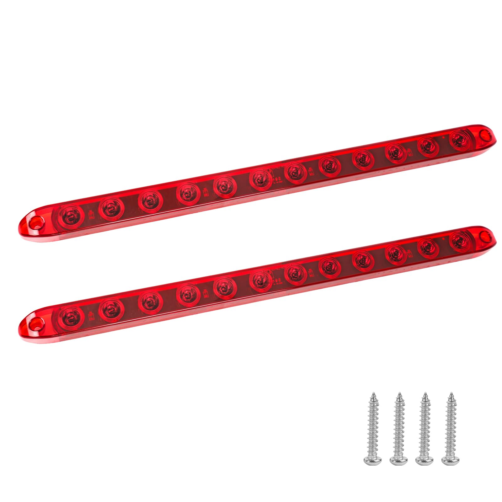 Amazon.com: EXERAUO Red Trailer Light Bar, 17Inch 12 LED Trailer Brake ...