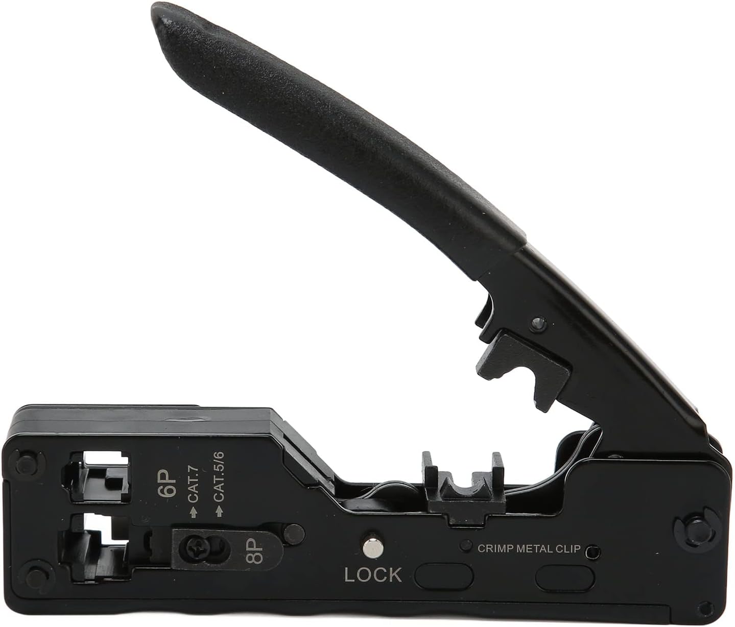 RJ45 Crimp Tool, Adjustable Crimping Mode Safety Lock Ethernet Crimping ...