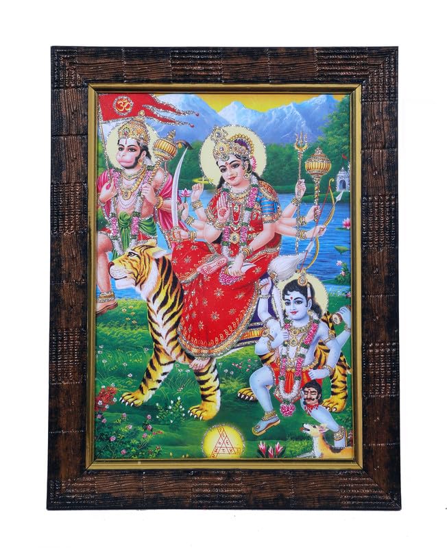 Subhash Pushtak Maa Durga with Hanuman ji & Bhairav baba Hindu God ...