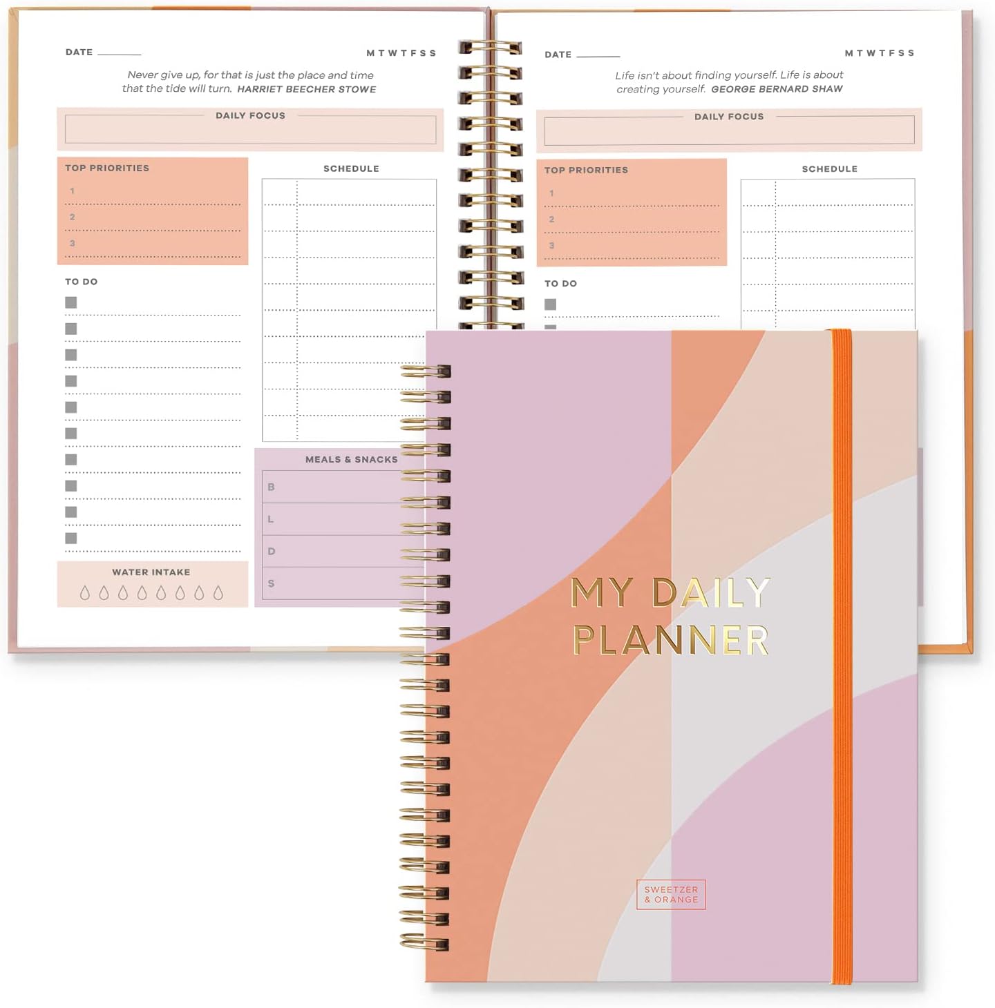 Weekly Planner Undated, To Do List Notebook, A5 Daily Planner ith ...