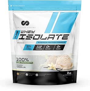Amazon.com: Limitless Pharma Pure Whey Isolate | High Protein Whey ...