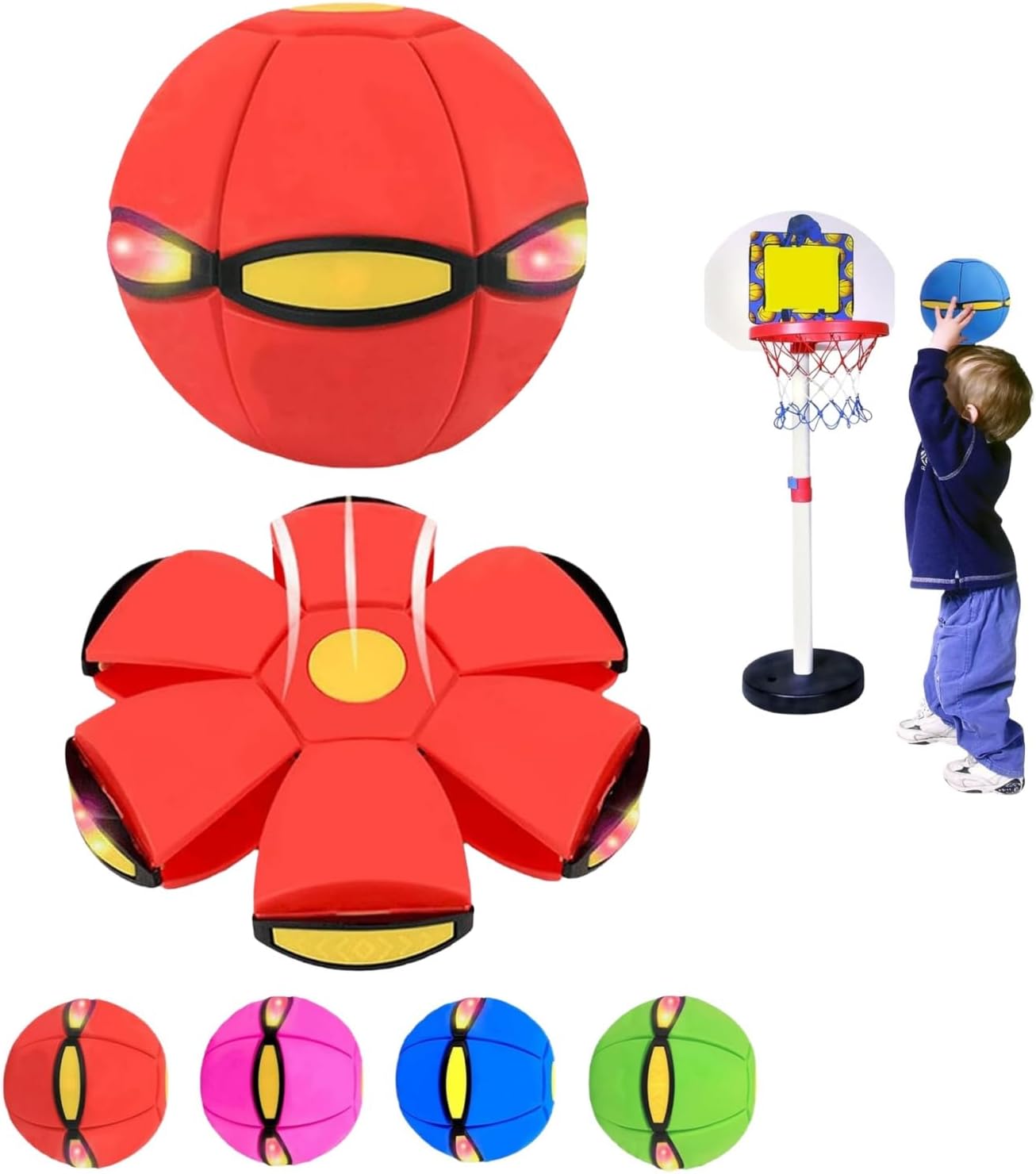 Magic Meta Ball,Children's Bouncing Ball,Magic Flying Saucer, Bouncy ...