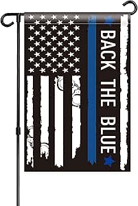 Amazon.com : RoadSea Thin Blue Line Garden Flag - Back in Blue Door ...