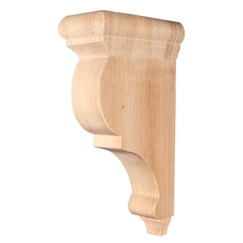 Traditional Smooth Bar Bracket Corbel (White Birch) CORG-WB - Wood ...