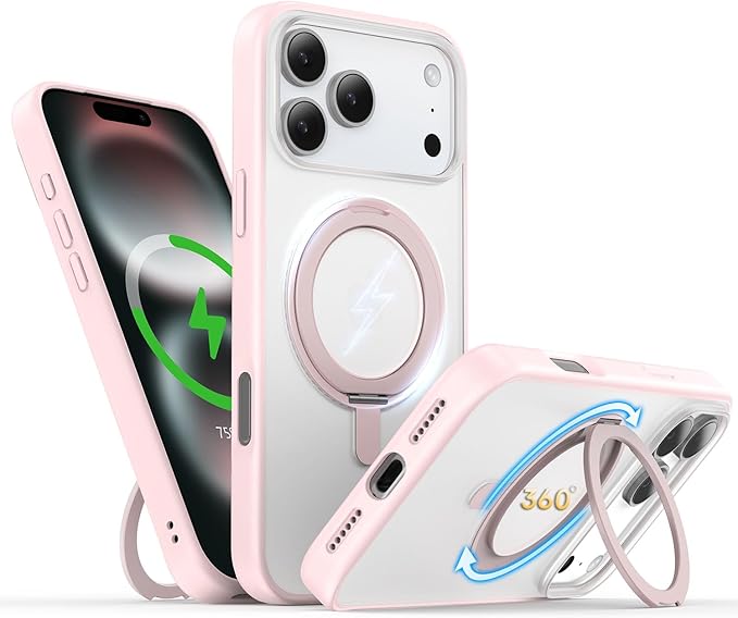 Niunisi 360° Spin Stand Case Compatible with iPhone 17 Pro Max Case ...