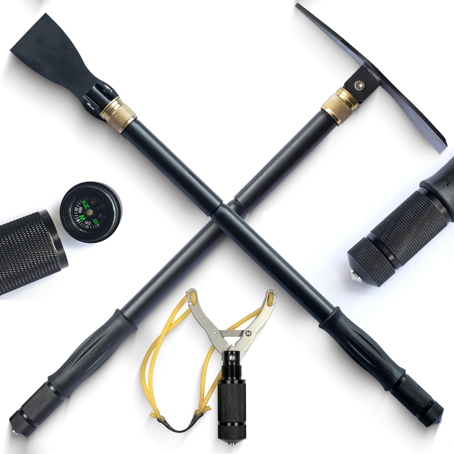 Amazon.com : TOMATO HOUSE Folding Shovel Pickaxe Hoe Compass Hiking ...