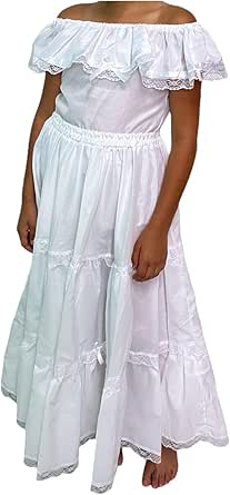 Amazon.com: Puerto Rican Bomba y Plena Dress with Lace for Adults ...