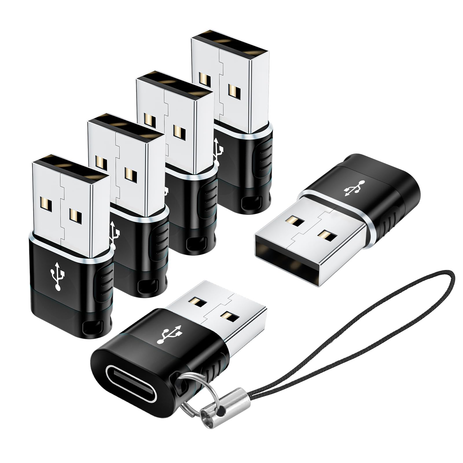 Amazon.com: BaseNew USB to USB C Adapter 6 Pack,USB to USBC Adapter,USB ...