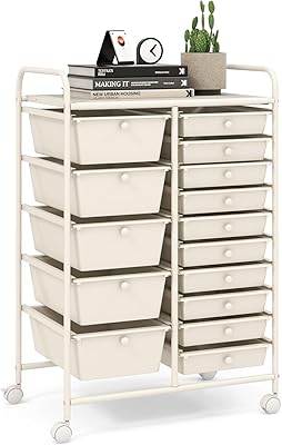 Amazon.com: Whitmor Chrome and Plastic 12-Drawer Storage Cart : Home ...