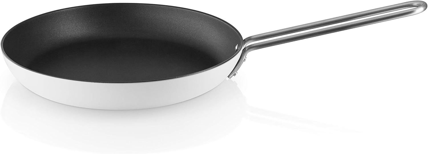 Amazon.com: Eva Trio White Frying Pan, Aluminum with Non-Stick Coating ...