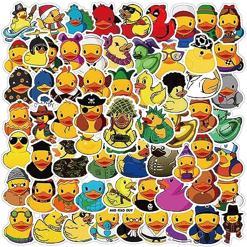 Amazon.com: 69Pcs Rubber Duck Kawaii Stickers Pack | Animals Ducks ...