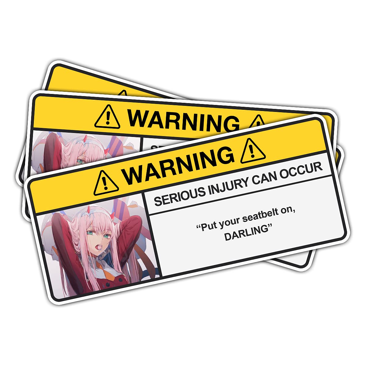 Buy Zero Two Sticker - Anime Warning Car Stickers, 002 Car Warning ...
