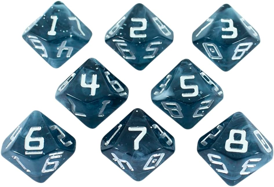 Amazon.com: Starfarer Sci-Fi D10 Dice - 'Mothership' - Gray/Blue with ...