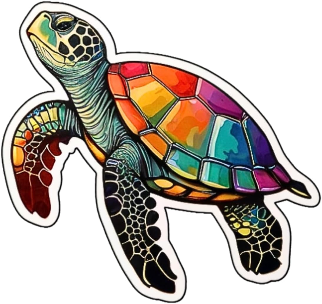 Amazon.com: March Sticker. 3pcs Cute Turtle Stickers for 3in Water ...