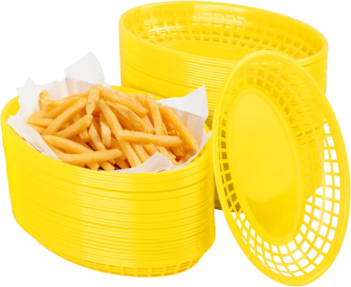 Amazon.com: Plastic’s Craft 10" Food Baskets – Reusable Fast Food ...
