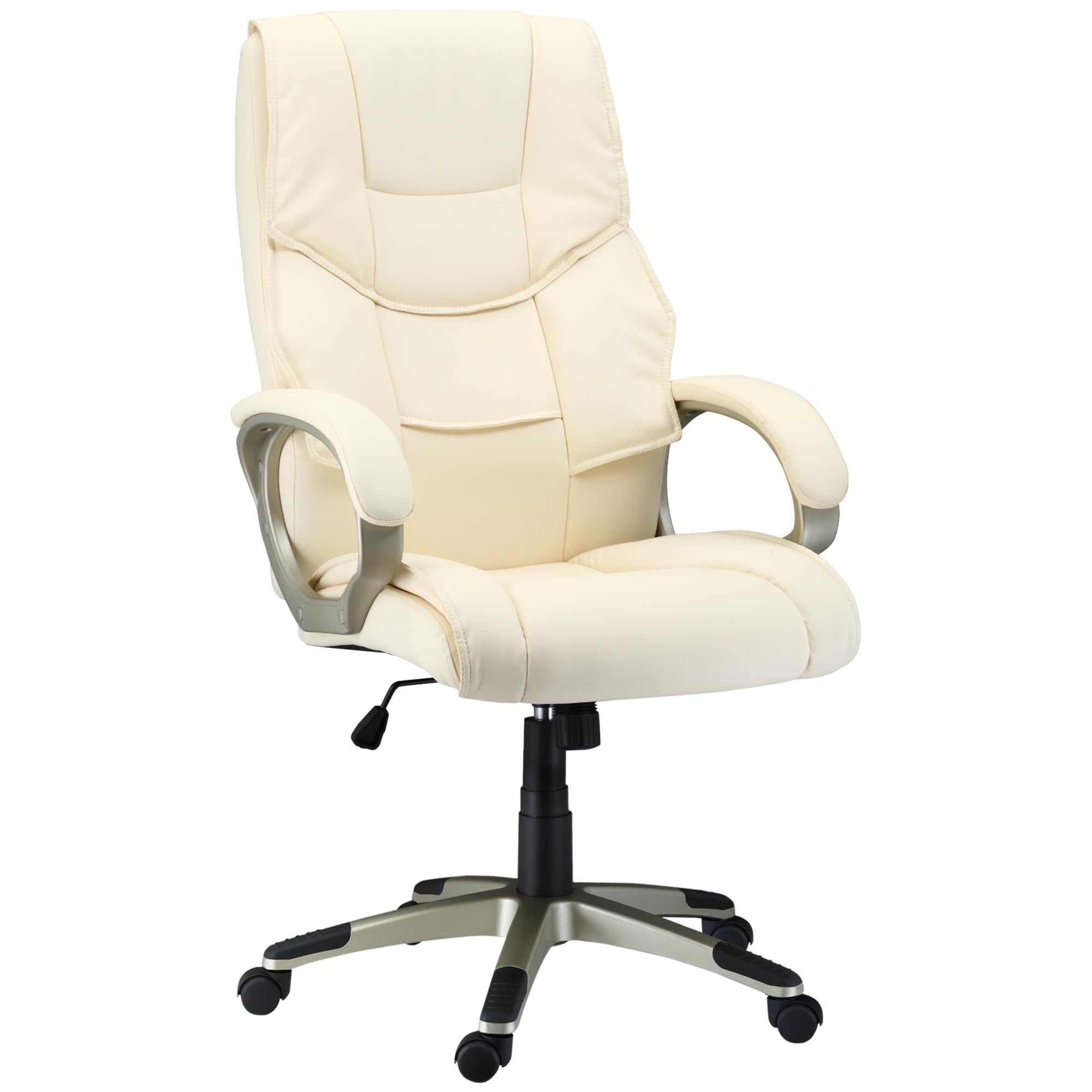 HOMCOM Office Chair, Computer Desk Chair, Faux Leather Swivel Chair ...