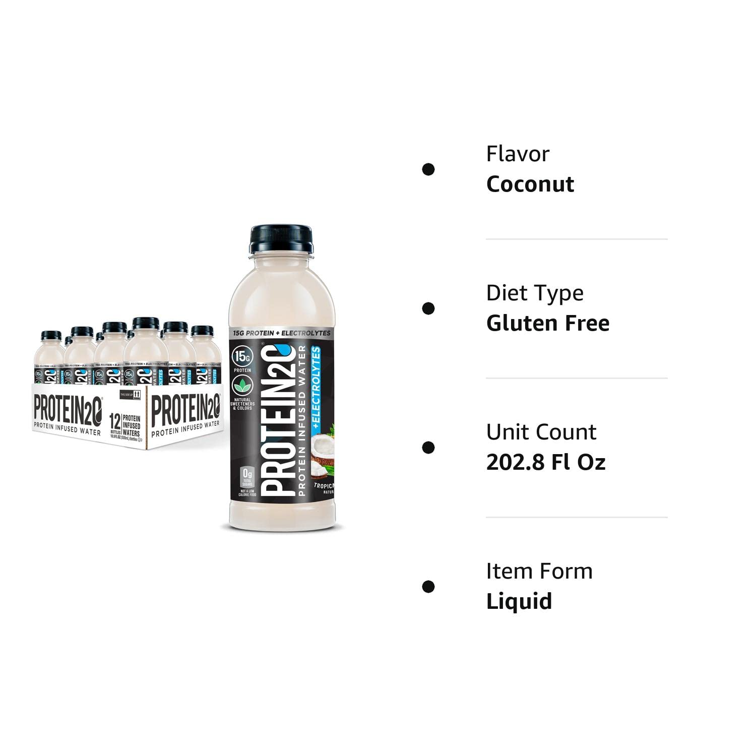 Snapklik.com : Protein2o 15g Whey Protein Infused Water, Tropical ...