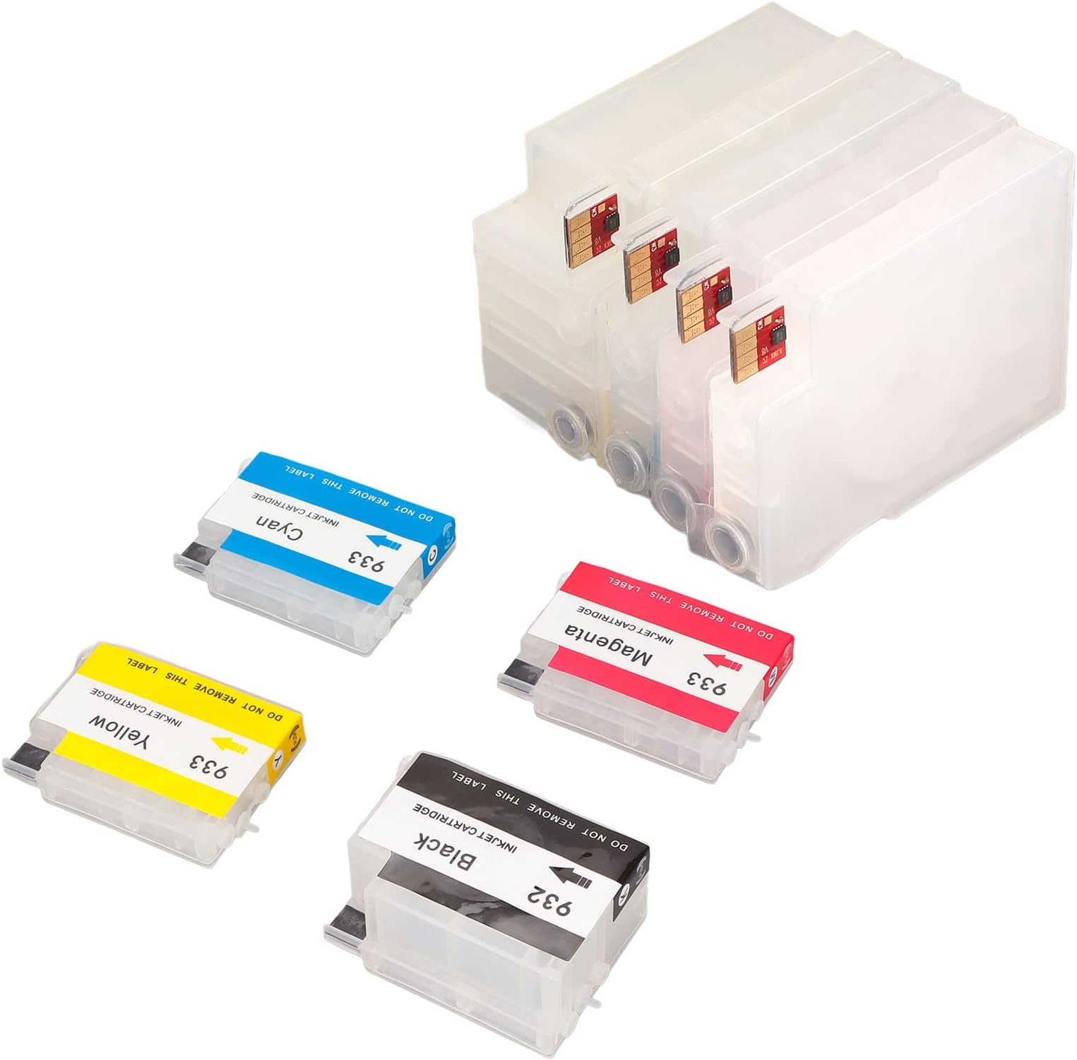 Wendry Cartuchos de Tinta Recargables de 5 Colores, Recarga Cartucho de ...