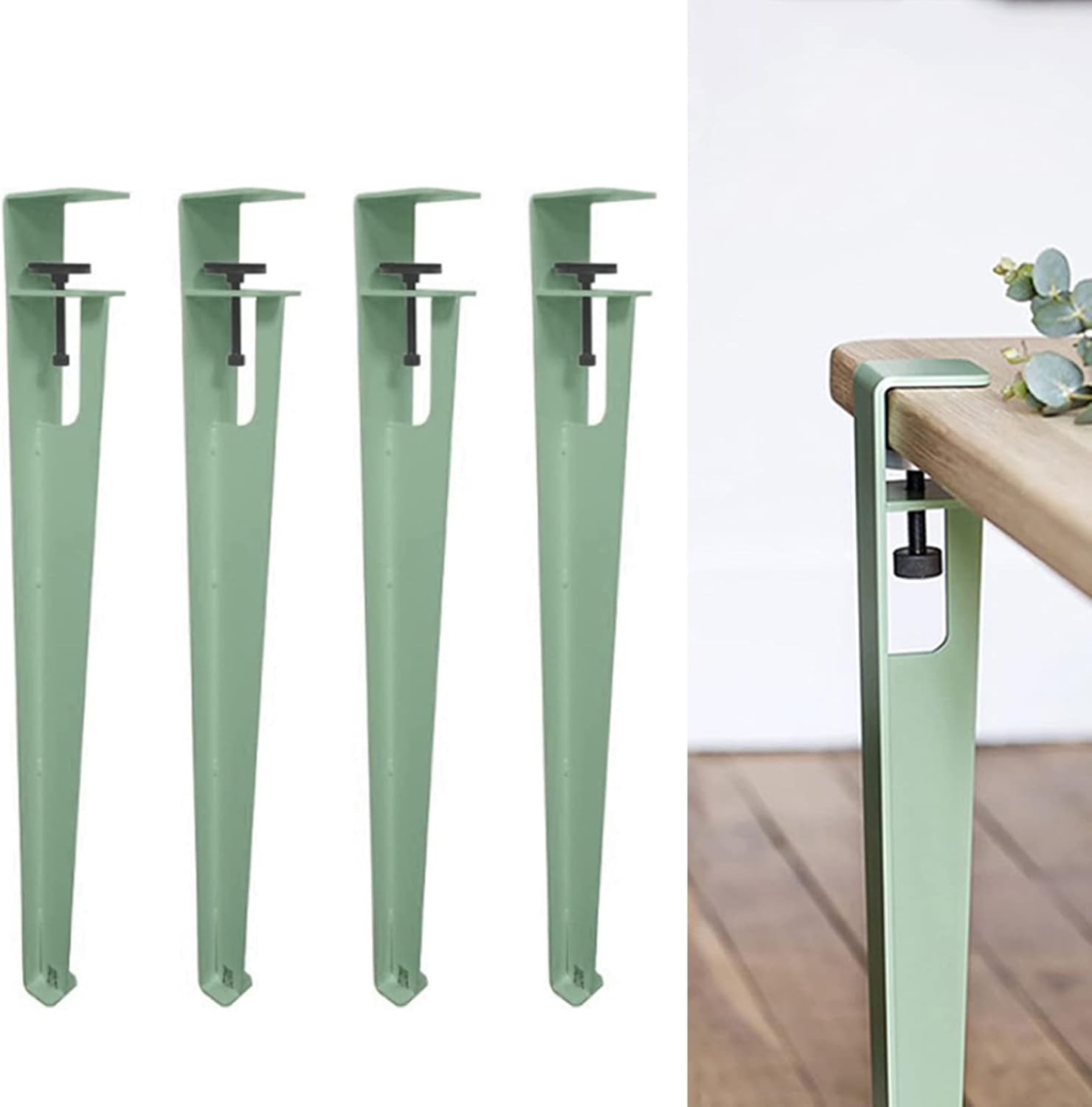 Amazon.com: EZZON Metal Adjustable Table Clamp Legs,F-Shape Coffee ...