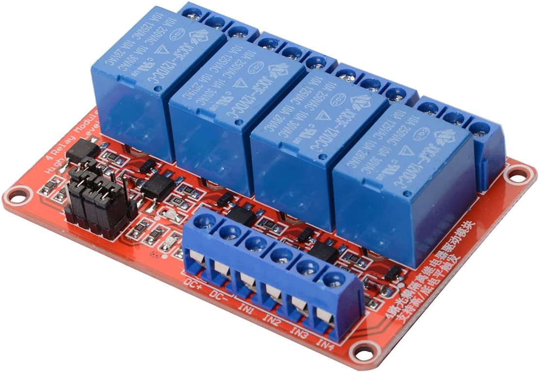 2 unids DC 12V 4 canales módulo de relé escudo de placa con ...