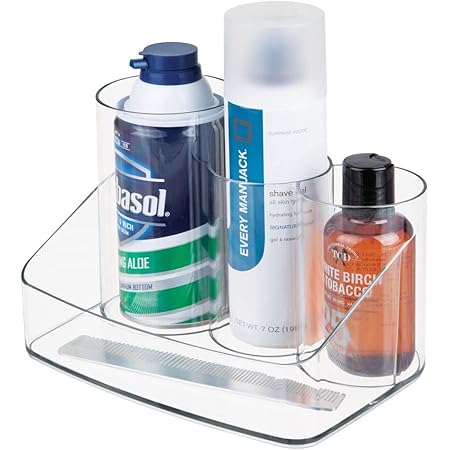 Amazon.com: mDesign Men's Plastic Countertop Beard and Hair Care ...