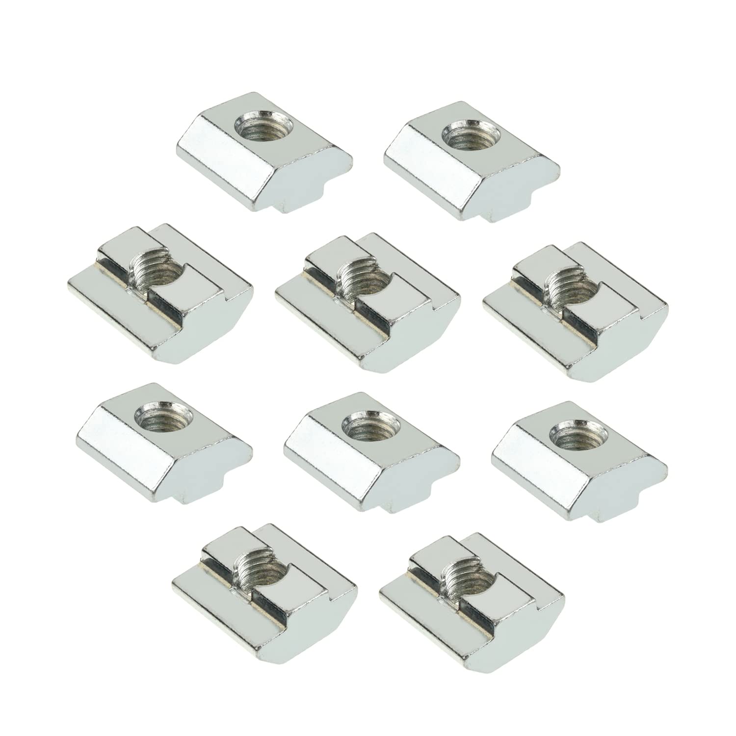 MroMax Sliding T Slot Nuts M8 Threaded Half Round Roll in T-Nut for ...