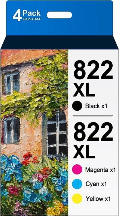 Amazon.com: 822XL Ink Cartridges Remanufactured for 822 T822 XL Ink ...