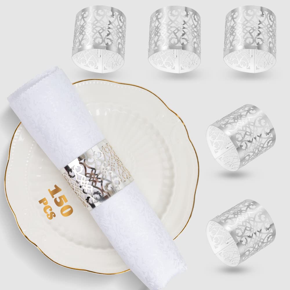 Custom Paper Napkin Rings Heart Paper Napkin Rings With Lace Pattern,