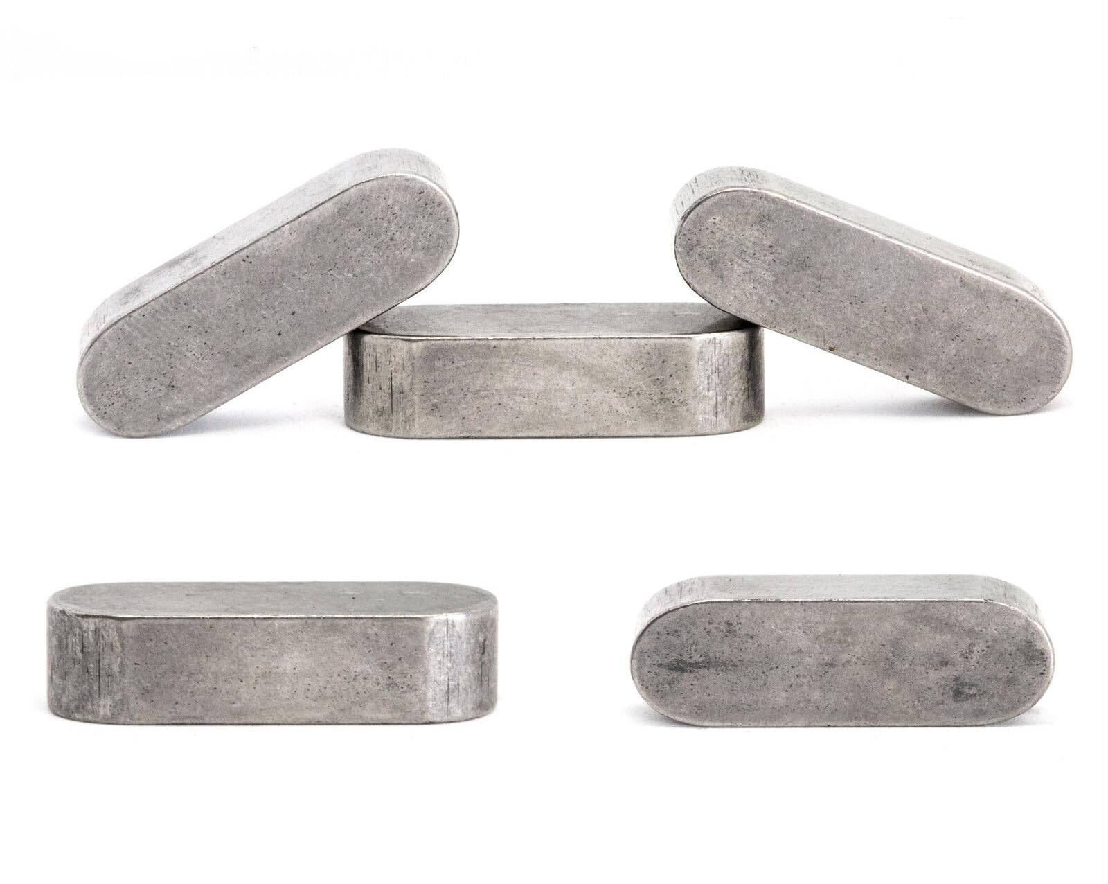 Screws City 8mm x 7mm x 40mm Parallel Keys Round Ends Drive Shaft Steel ...